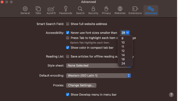 How do I change the font size/zoom on the Washington Post website ...